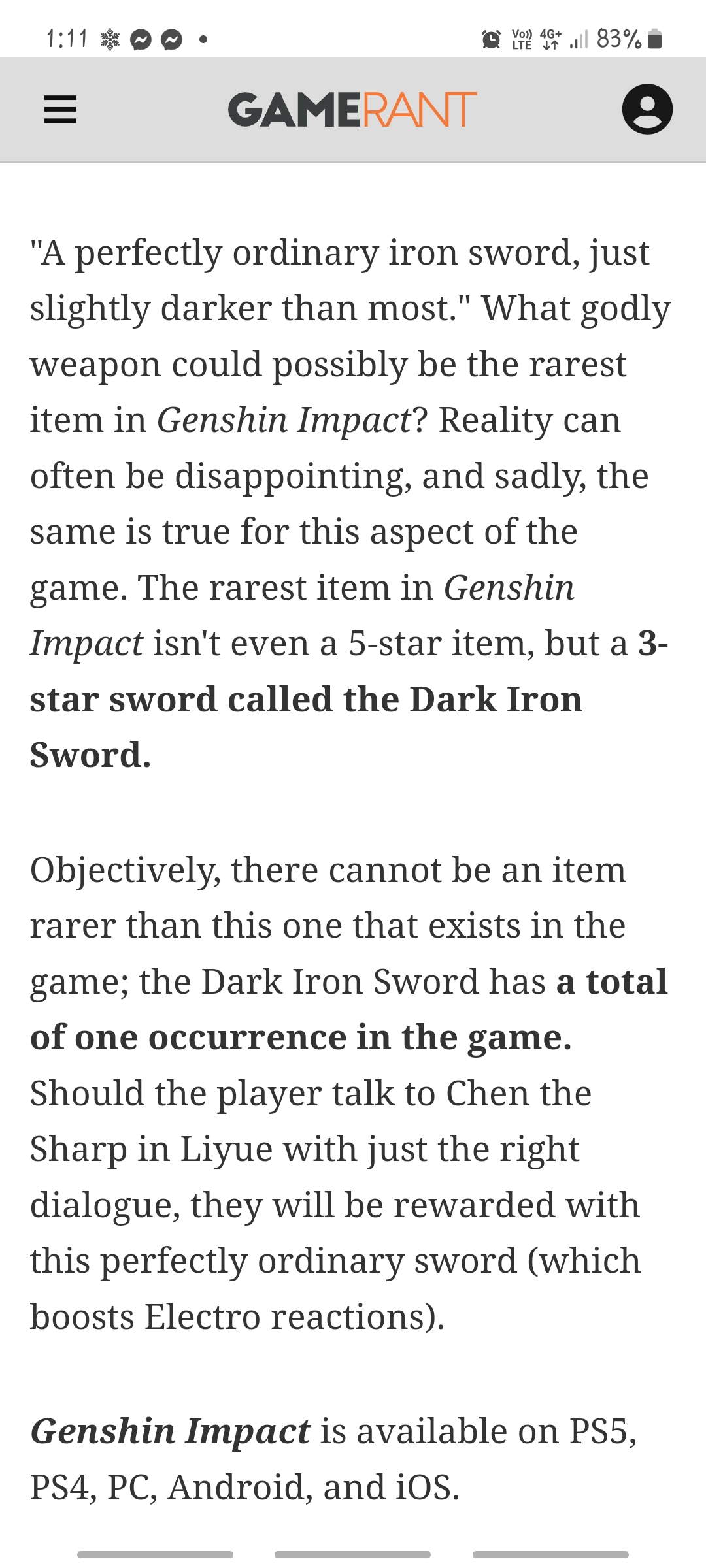 Rarest Item in Genshin? Genshin Impact | HoYoLAB