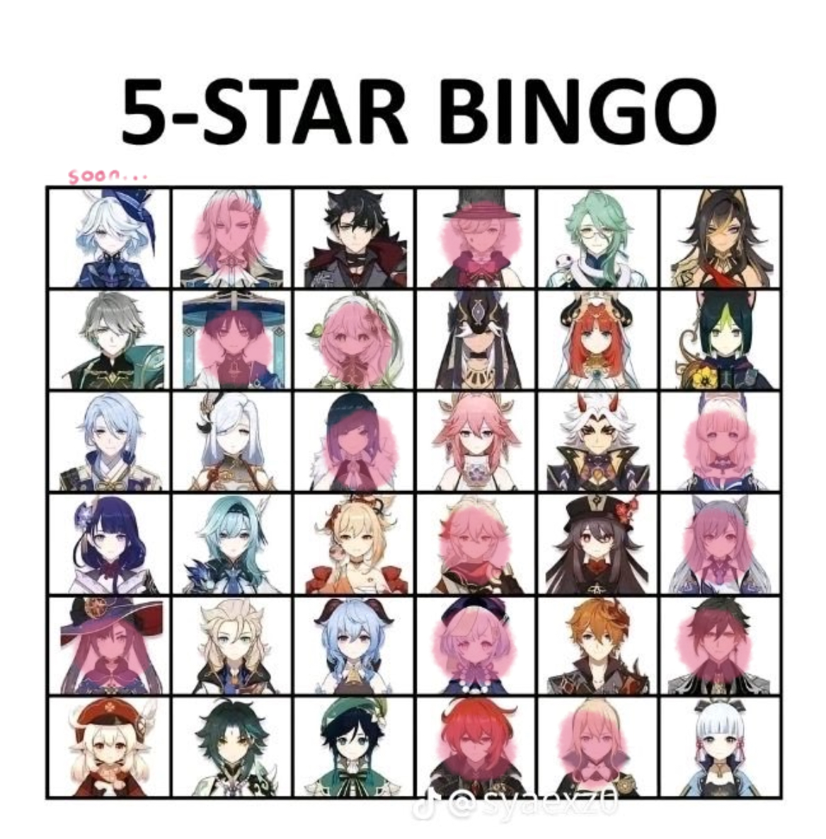 5-star bingo!!!!!!!!!!!! Genshin Impact | HoYoLAB