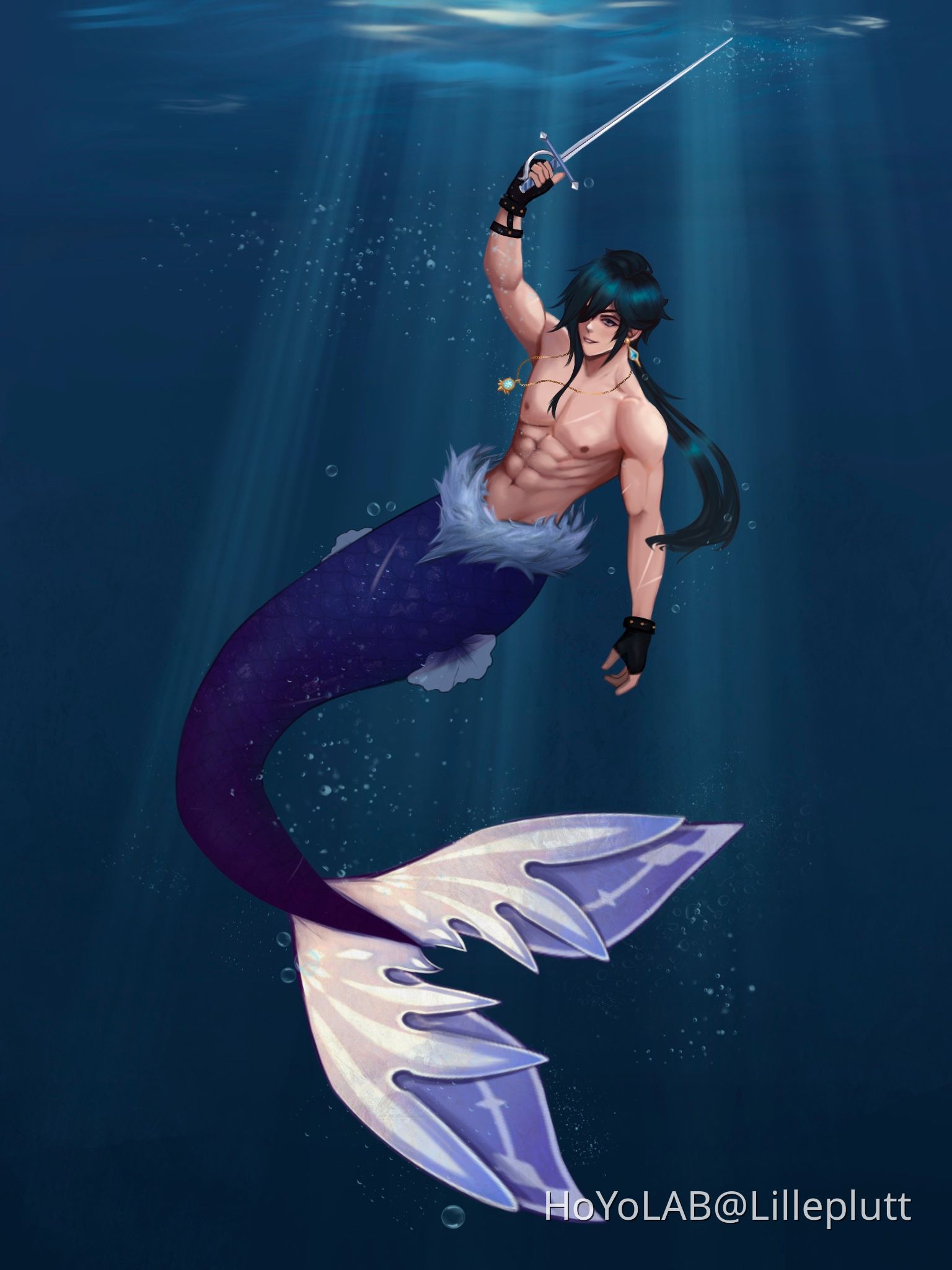 Merman Kaeya for a collaboration project! Genshin Impact | HoYoLAB