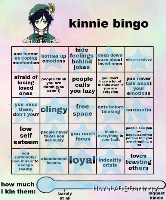 Kinnie Bingo#3: Venti Genshin Impact | HoYoLAB