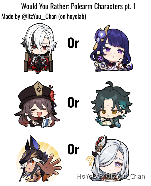 Would You Rather: Polearm Characters pt. 1 Genshin Impact | HoYoLAB