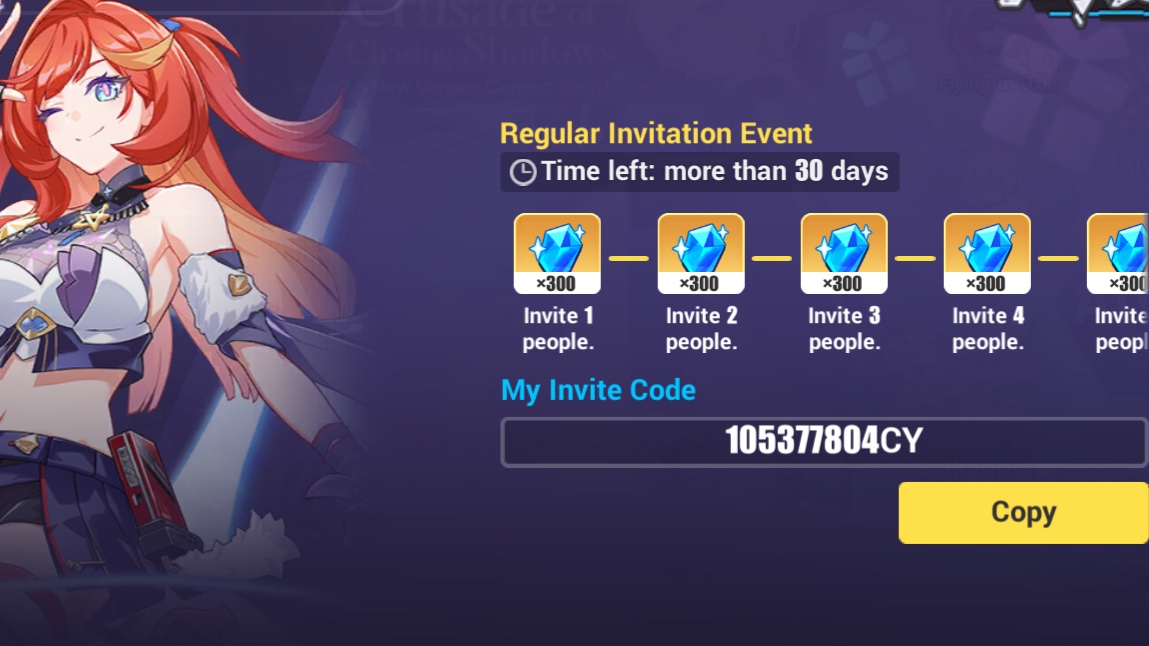 Returnee Invite code! Please use and I’ll use yours! Honkai Impact 3rd ...