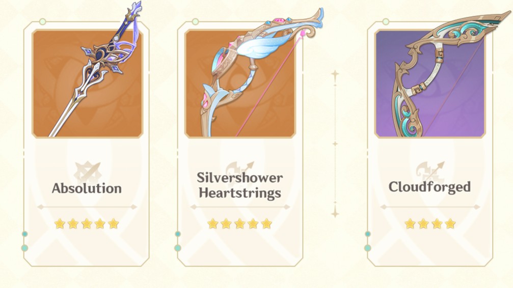 Sigewinne's signature weapon - from the ingame notes Genshin Impact ...