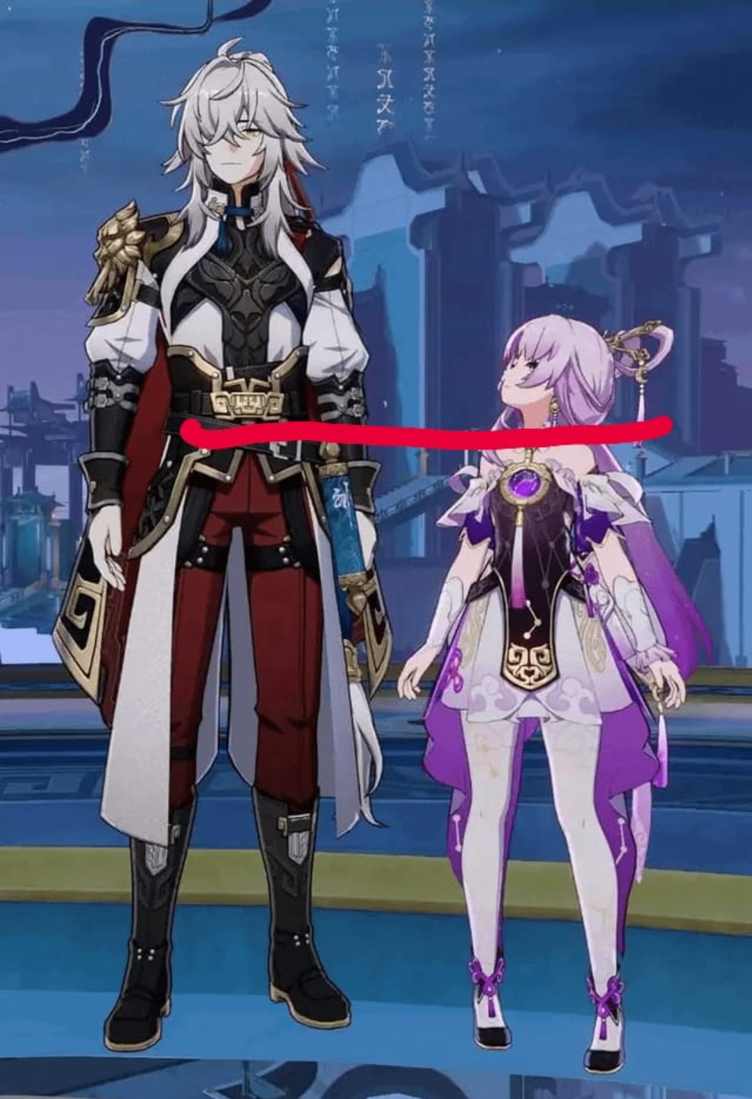 Fu Xuans body is as tall as Jing Yuans WHOLE AHH LEG Honkai: Star Rail ...