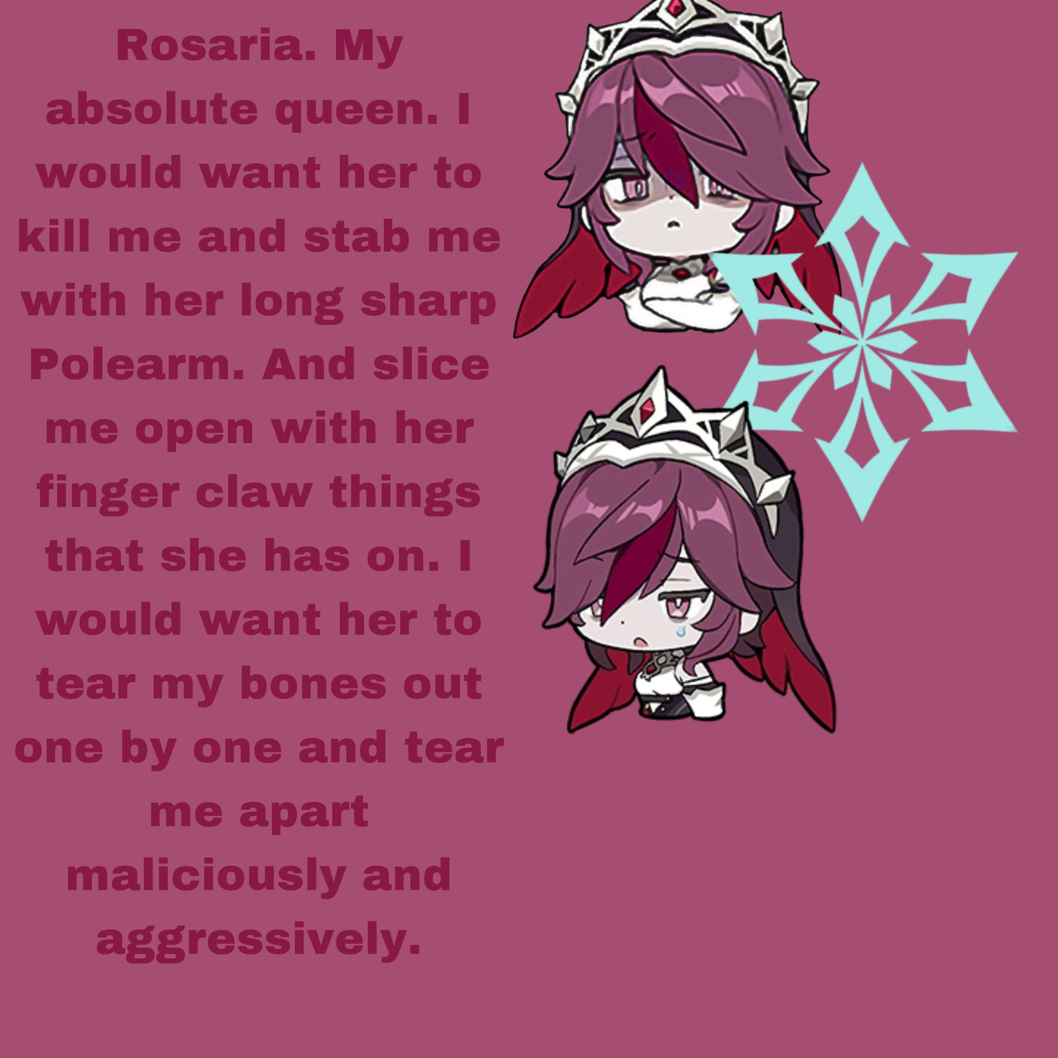 Rosaria is so hot I love her so much and such a strong DPS Genshin ...