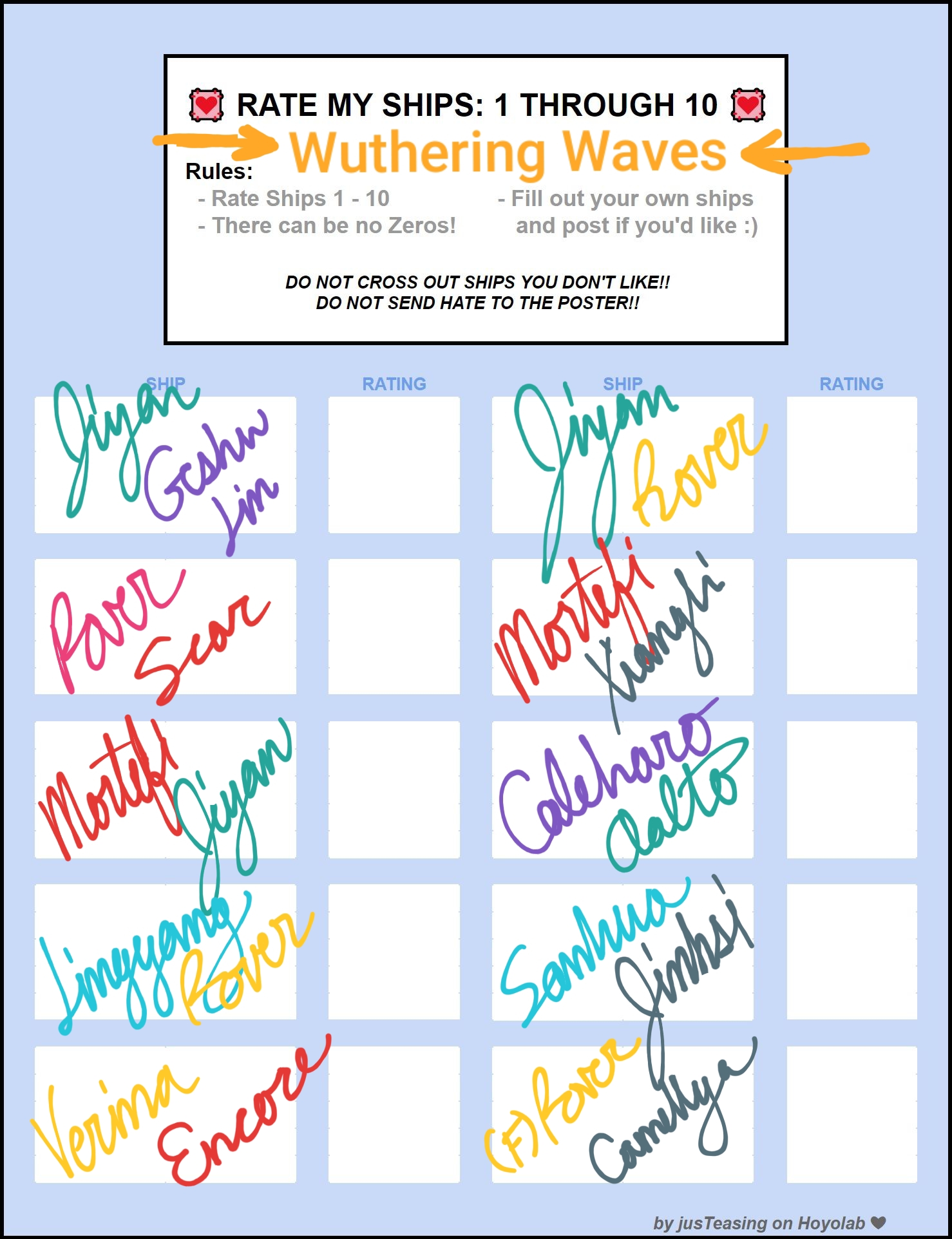 Rate my Wuthering Waves Ships! Genshin Impact | HoYoLAB