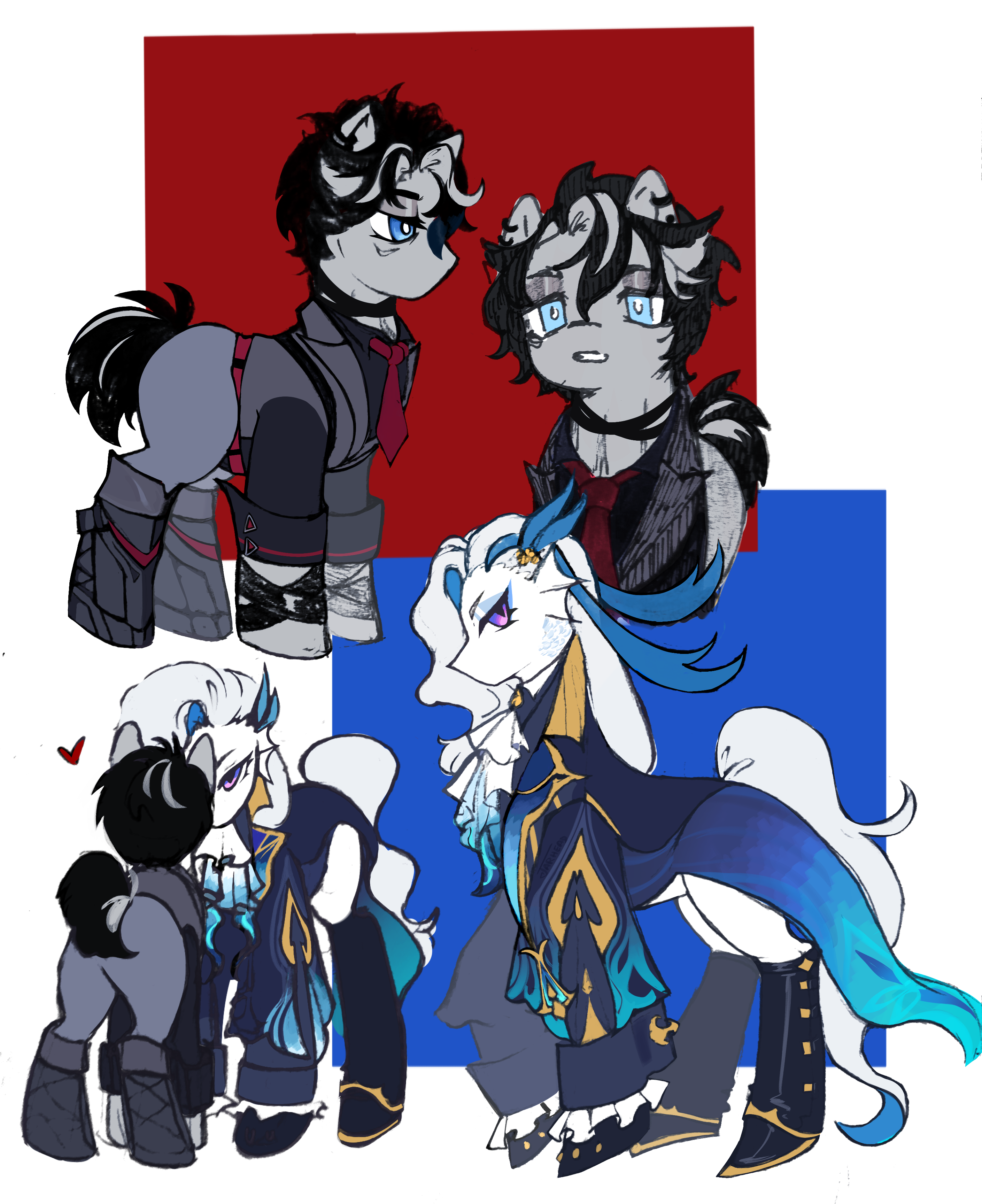 neuvillette and wriothesley as ponies! Genshin Impact | HoYoLAB