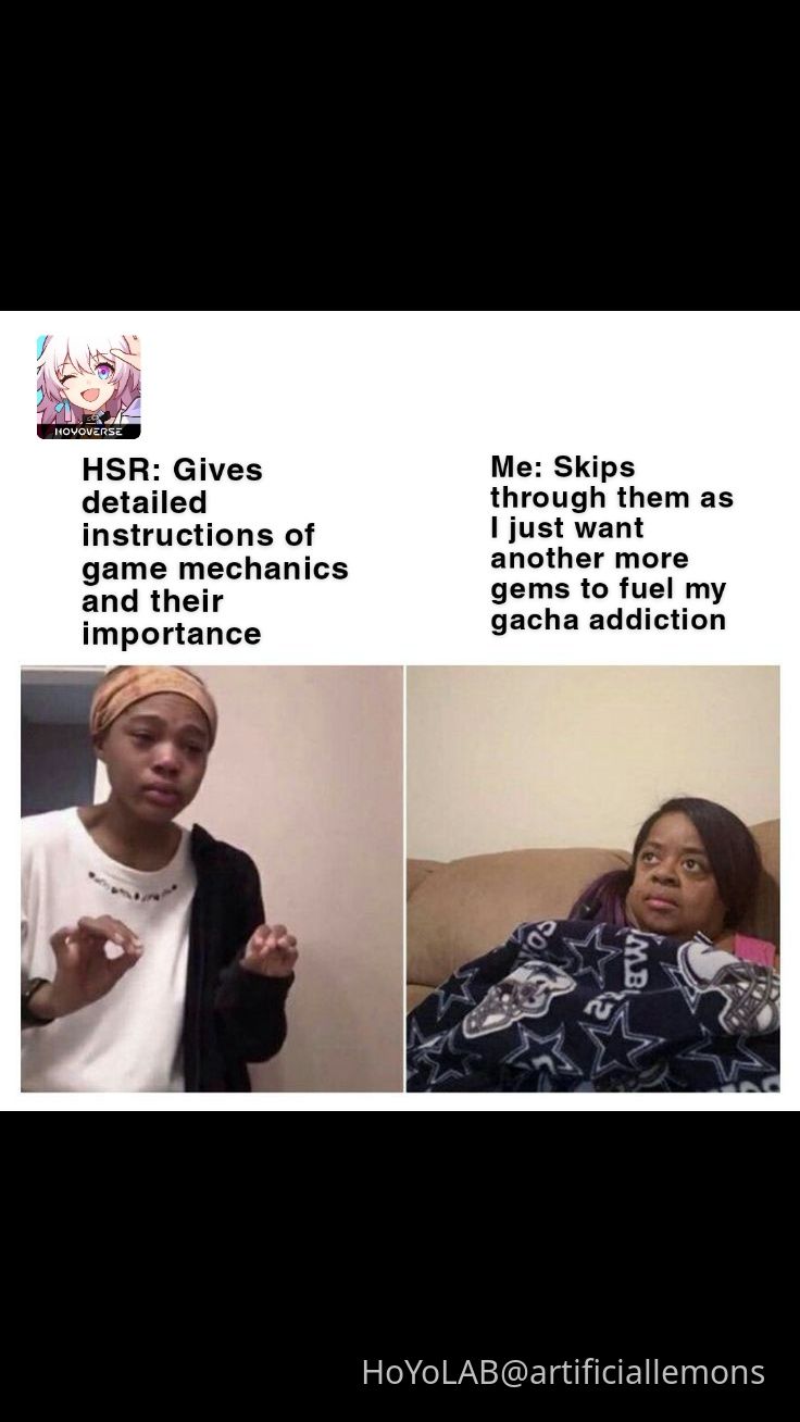 in honor of me starting hsr this week: I bring you memes of my ...