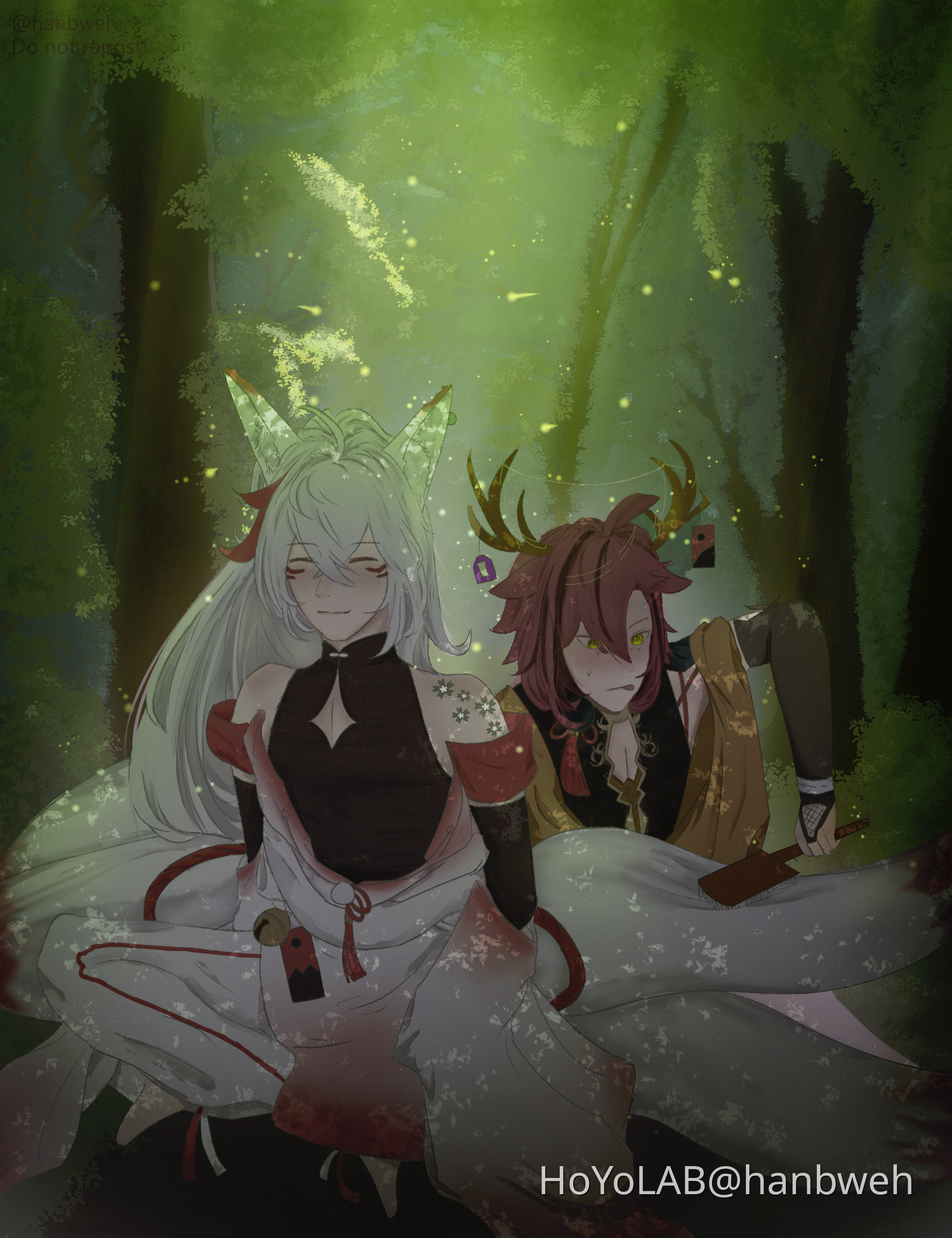 Once upon a time... 🦊🦌 | Heikazu/Kazuhei Fan Art Genshin Impact | HoYoLAB