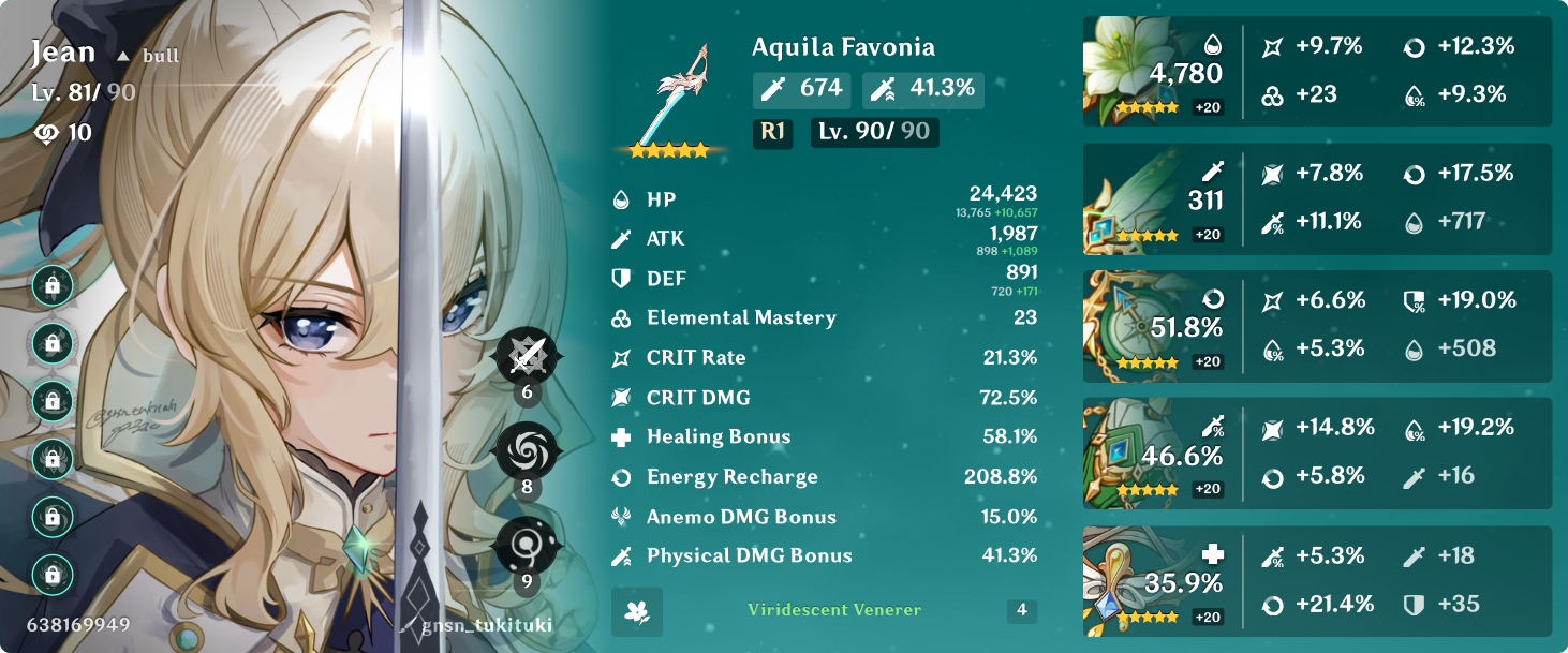 Jean Build Genshin Impact | HoYoLAB