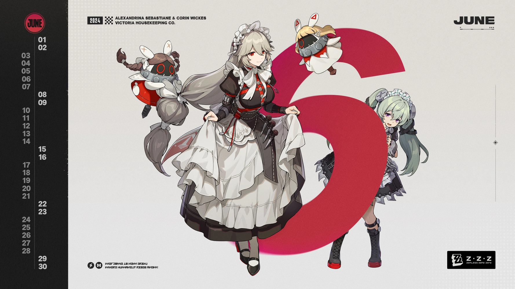 [FOR DOWNLOAD] ZZZ June 2024 Calendar Wallpaper Zenless Zone Zero | HoYoLAB