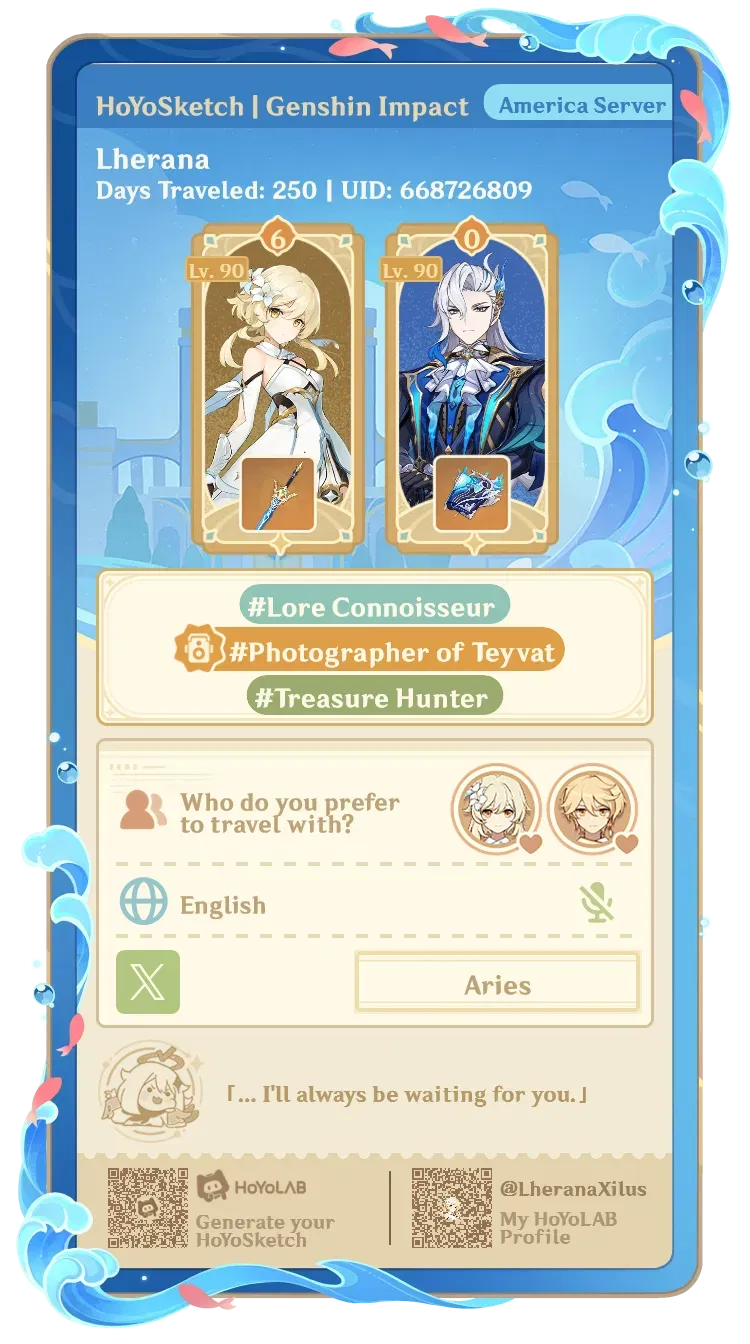 🐾Traveler's Journal: #HoYoSketch🐾 Genshin Impact | HoYoLAB