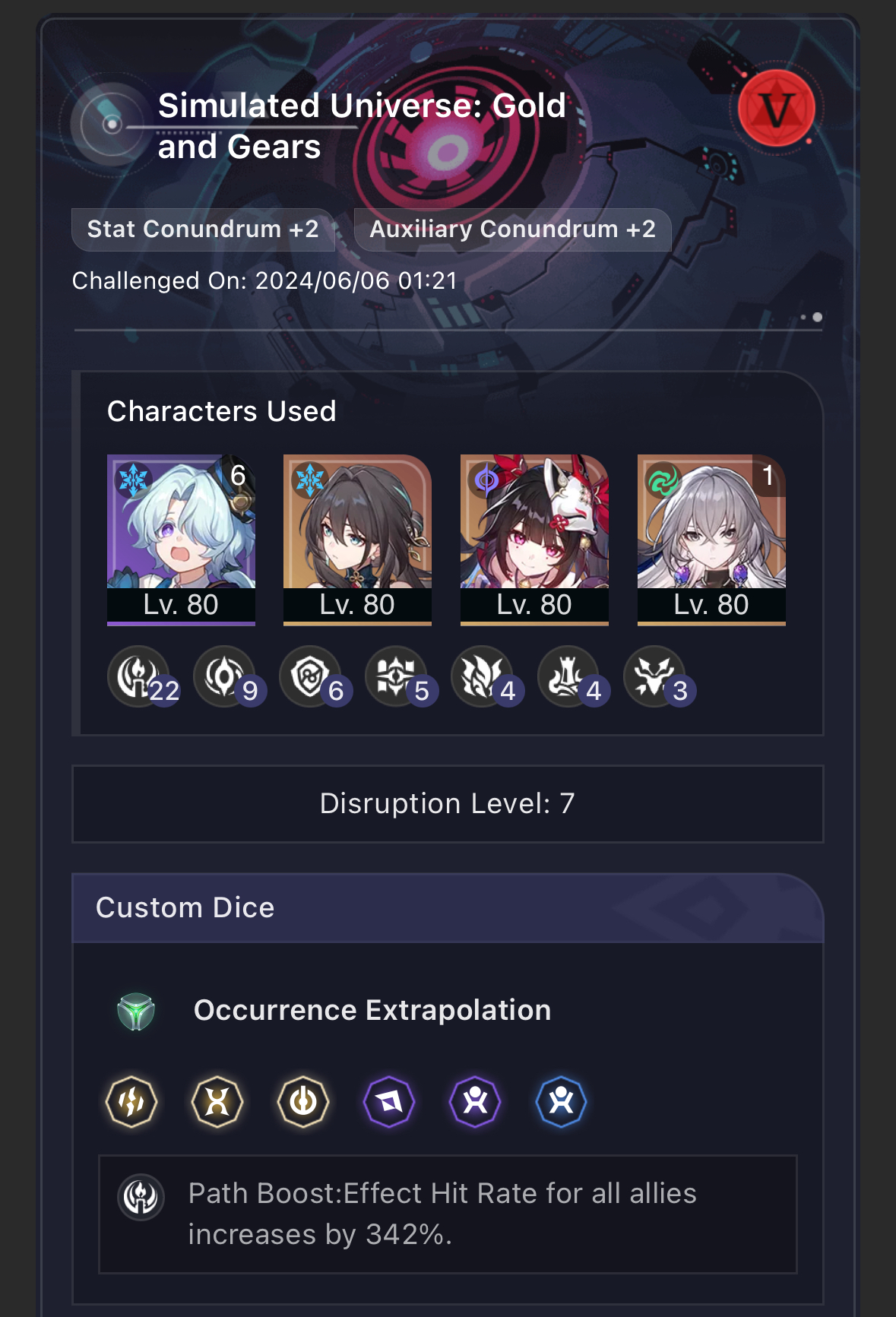 Cleared Gold & Gears V and Conundrum 4 for the first time thanks to Misha! Honkai: Star Rail ...