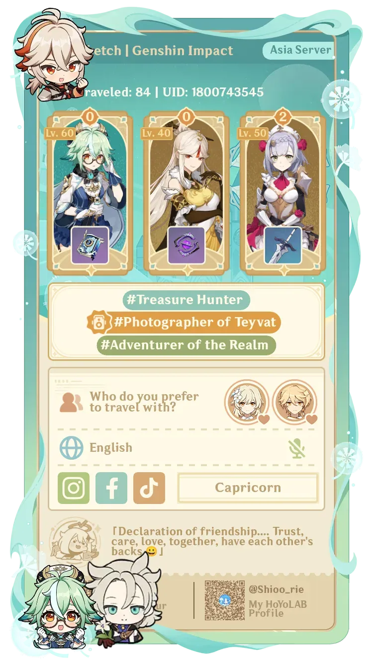 Name card Genshin Impact | HoYoLAB