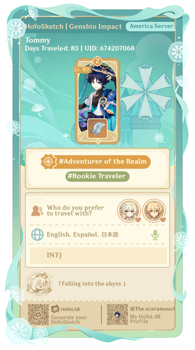 genshin name card thingy... Genshin Impact | HoYoLAB