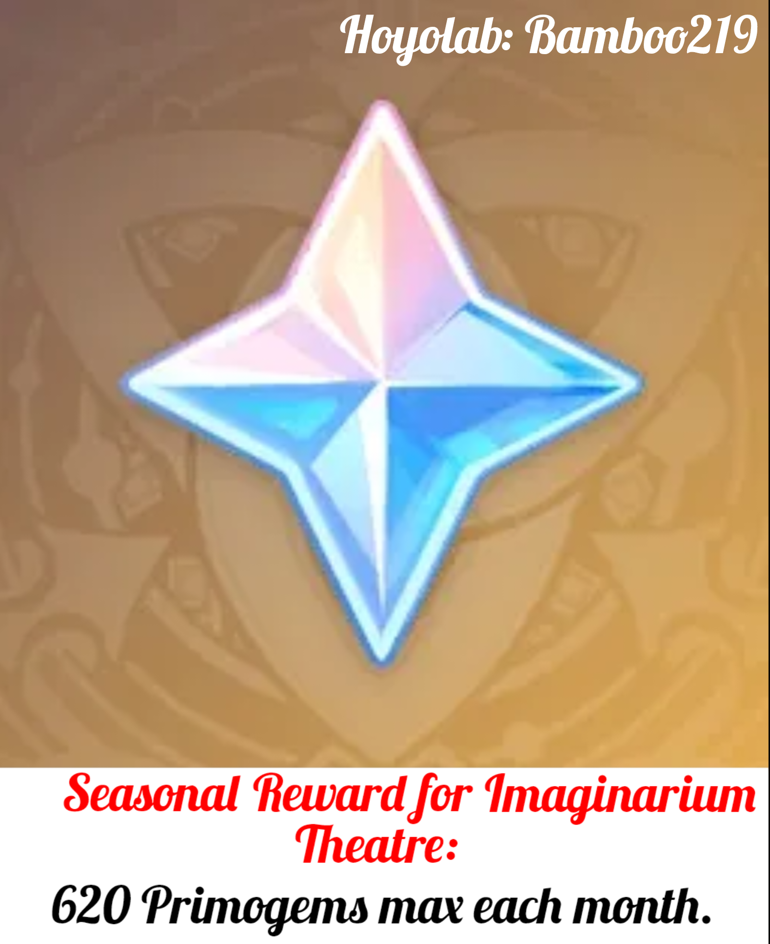 That is a LOT of primogems per year! ( Calculated by me! ) Genshin Impact | HoYoLAB