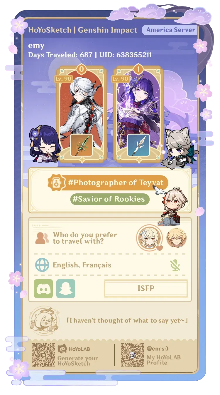 my profile! Genshin Impact | HoYoLAB