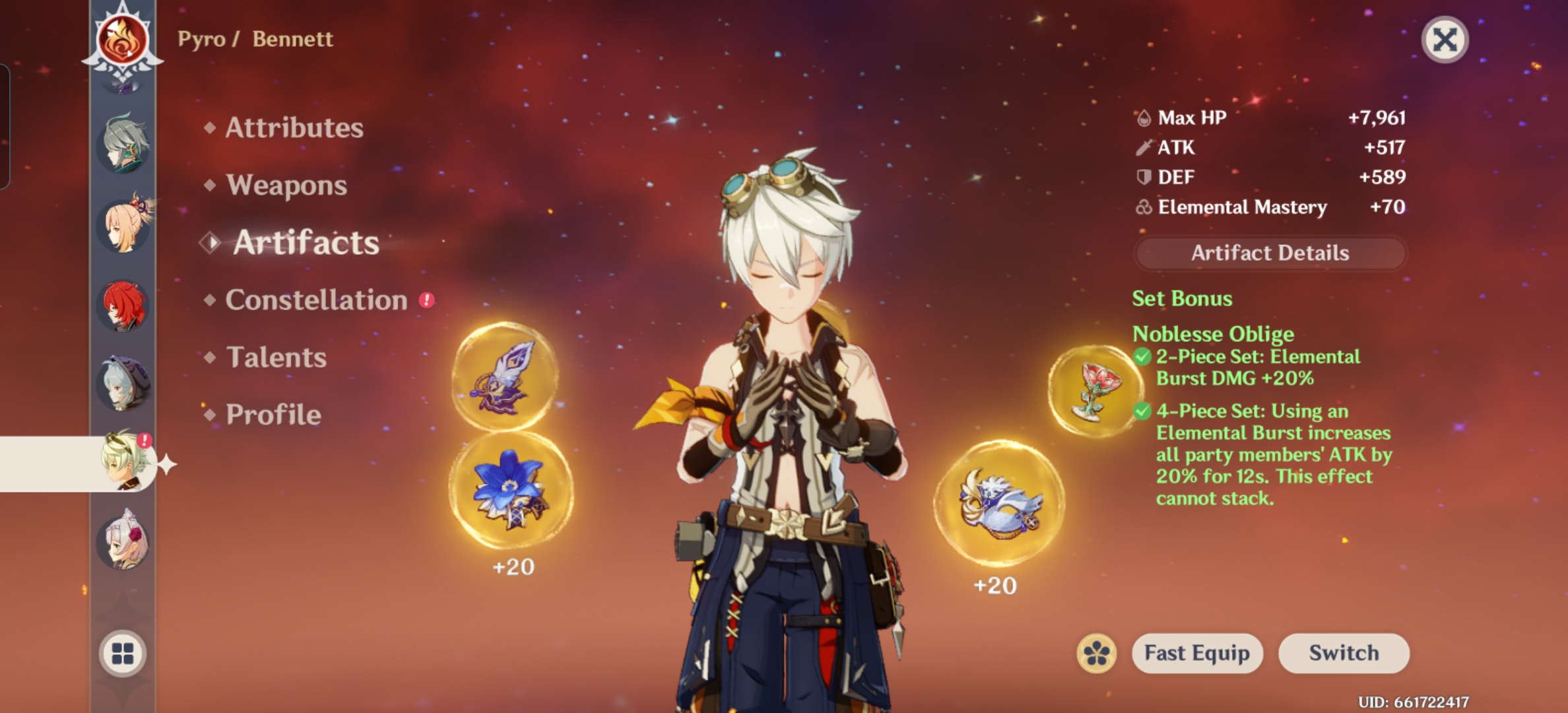 Guys can you help me with building bennett Genshin Impact | HoYoLAB