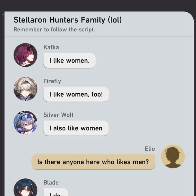 average conversation in the stellaron hunters group chat Honkai: Star Rail | HoYoLAB