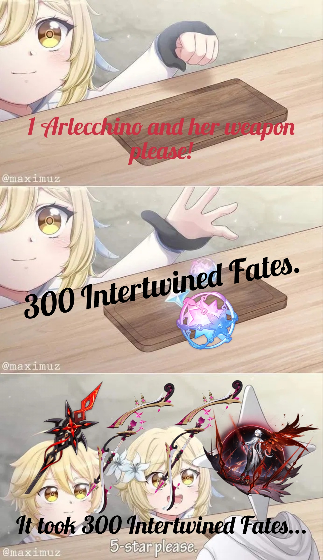 I can't believe that it took 300 Intertwined fates and 2 Fate Points ...