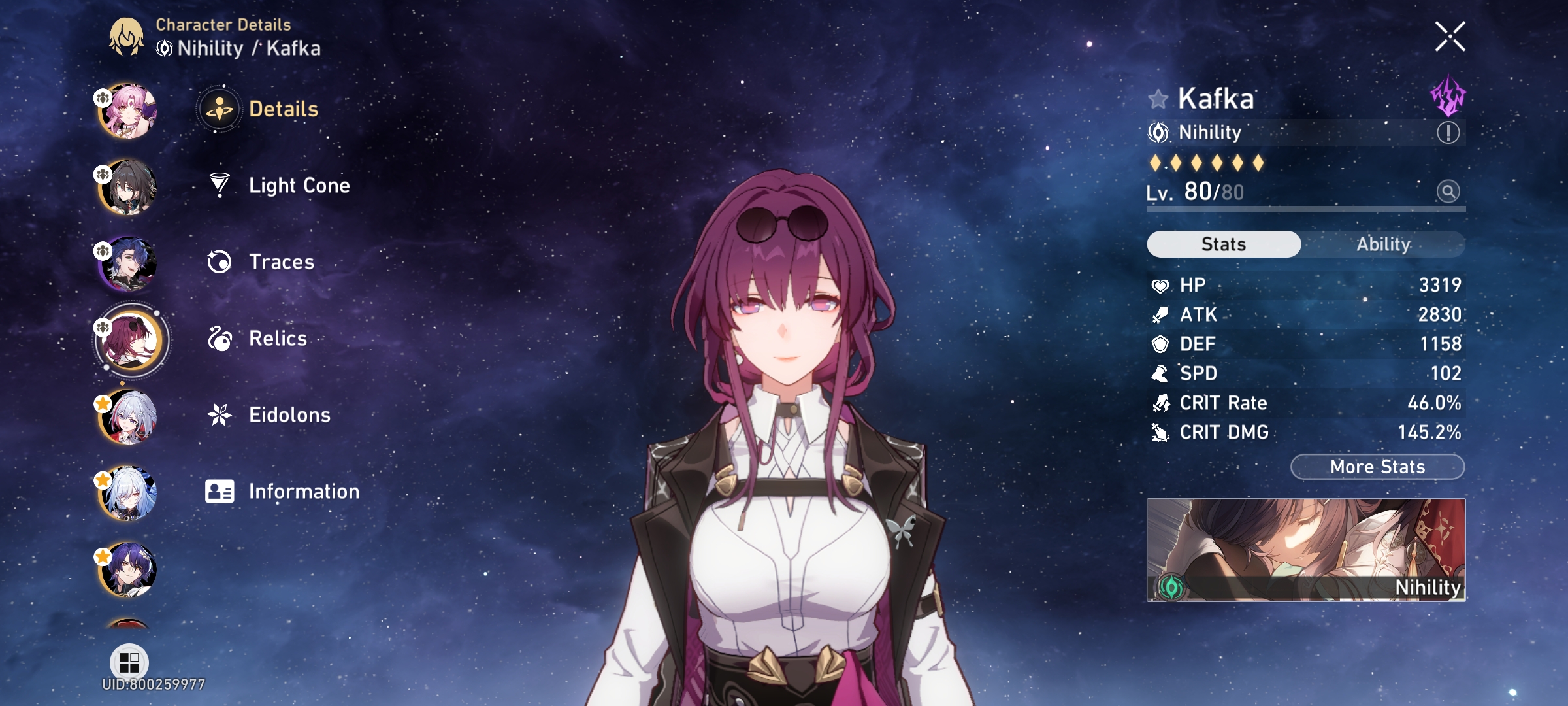 Should I change my Kafka lightning build to DoT build?? Honkai: Star ...