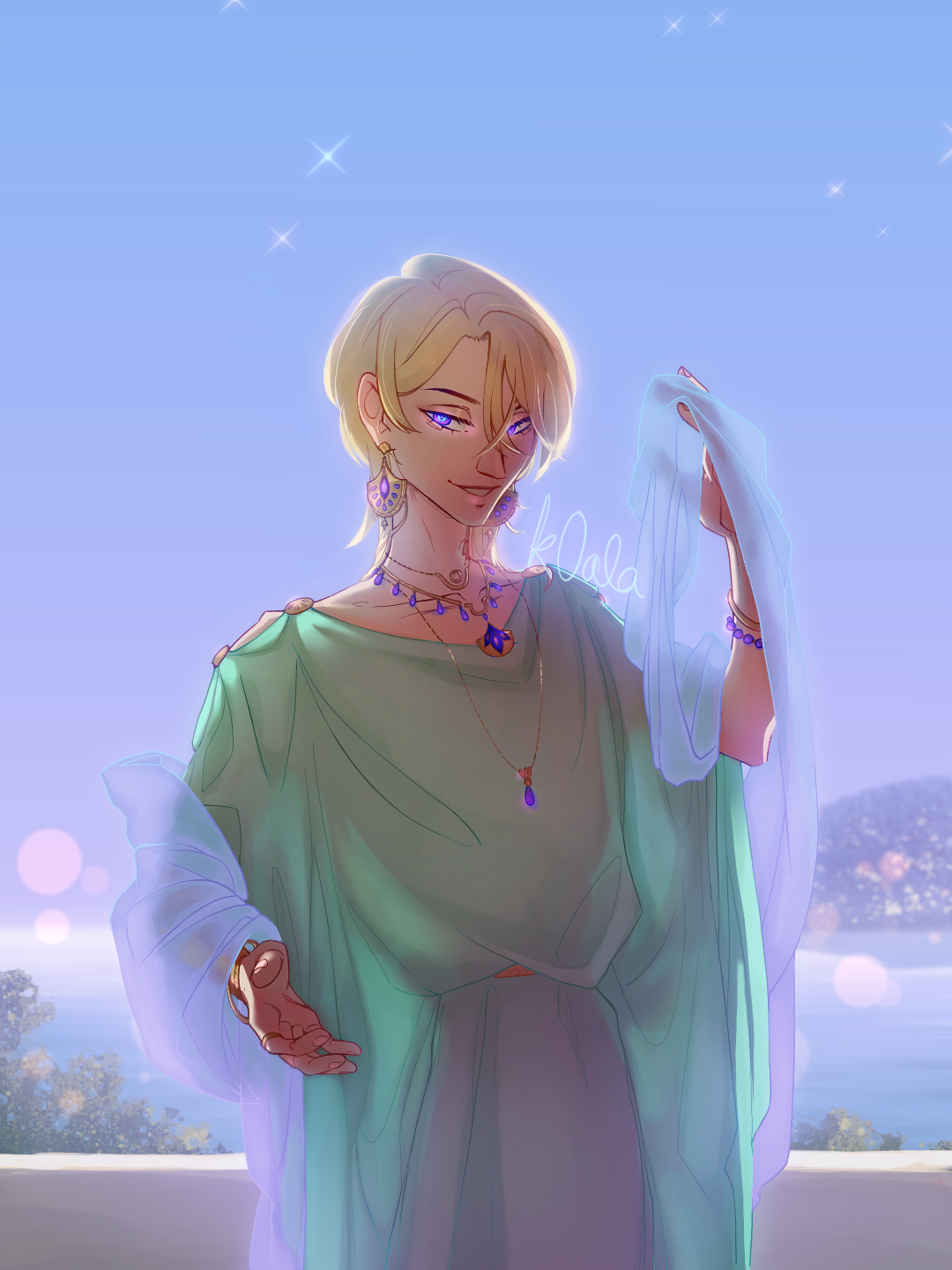 "My eyes don't glow in the dark", he says, while his eyes glow a little ...