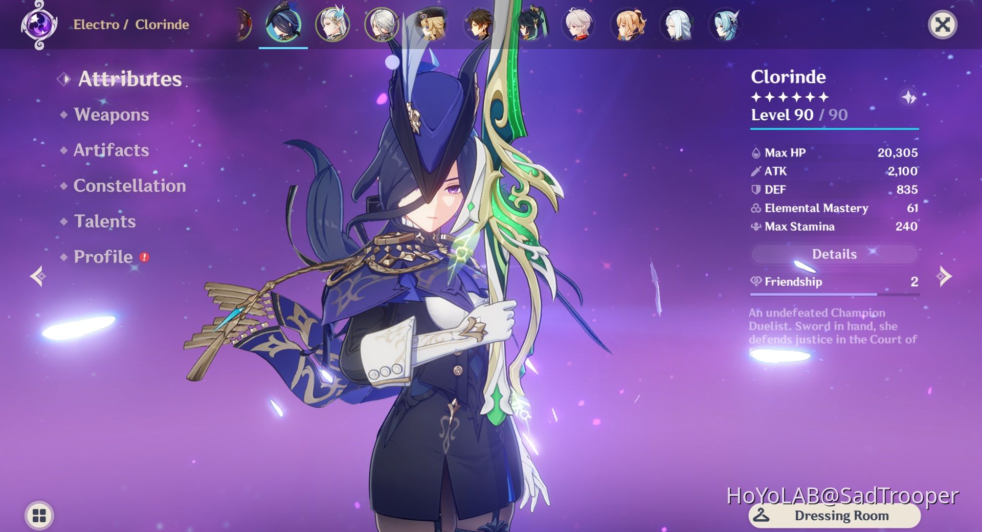 My finished Clorinde build! Genshin Impact | HoYoLAB