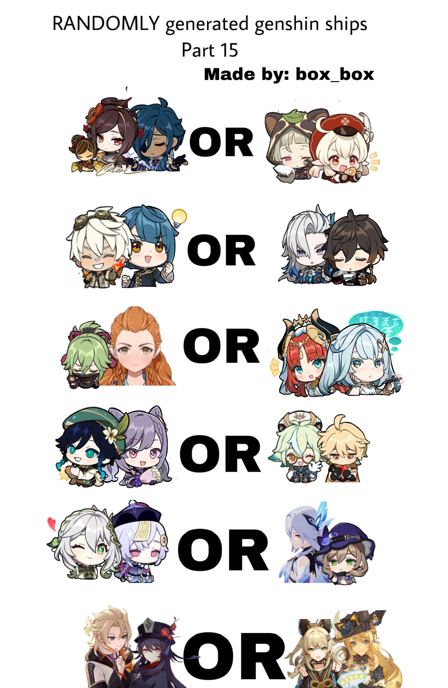 RANDOMLY generated genshin ships, part 15💕💕 Genshin Impact | HoYoLAB