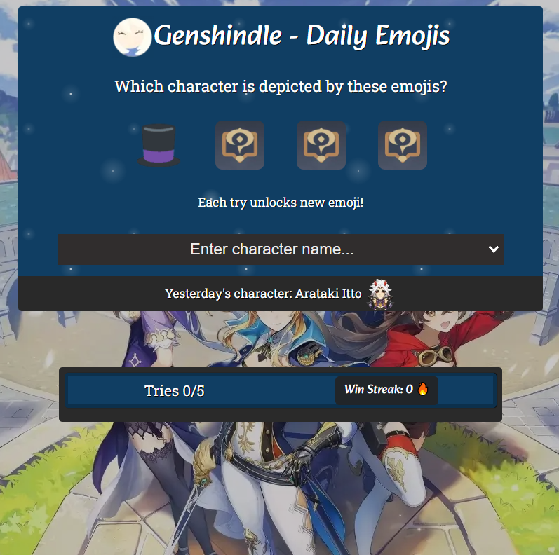 Genshindle - New Mode - Emojis Mode! Genshin Impact | HoYoLAB