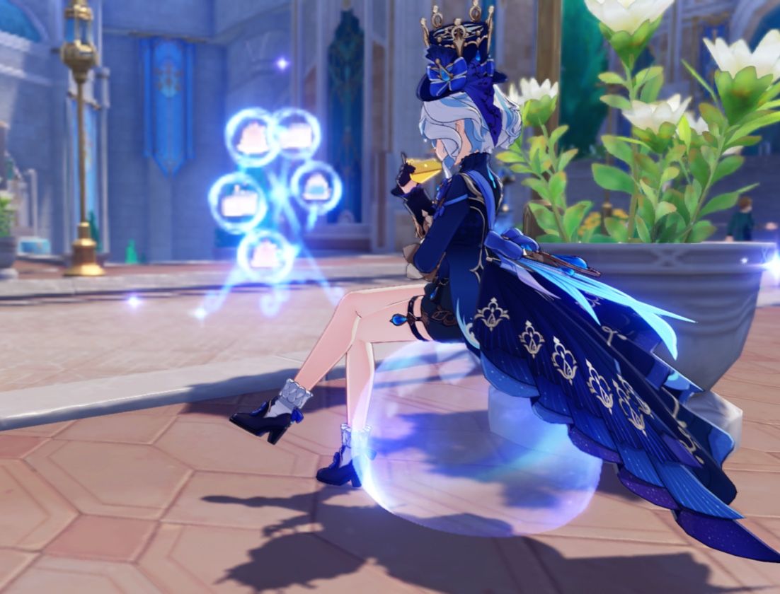 Furina Eating Cake in Fontaine Genshin Impact | HoYoLAB