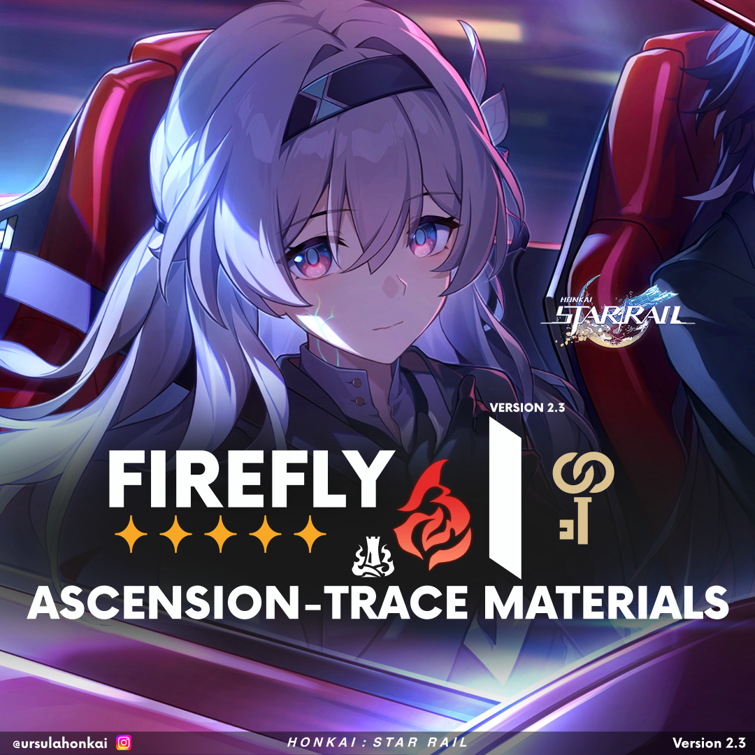 [Version 2.3] Firefly Ascension & Trace Materials Guide Honkai: Star ...