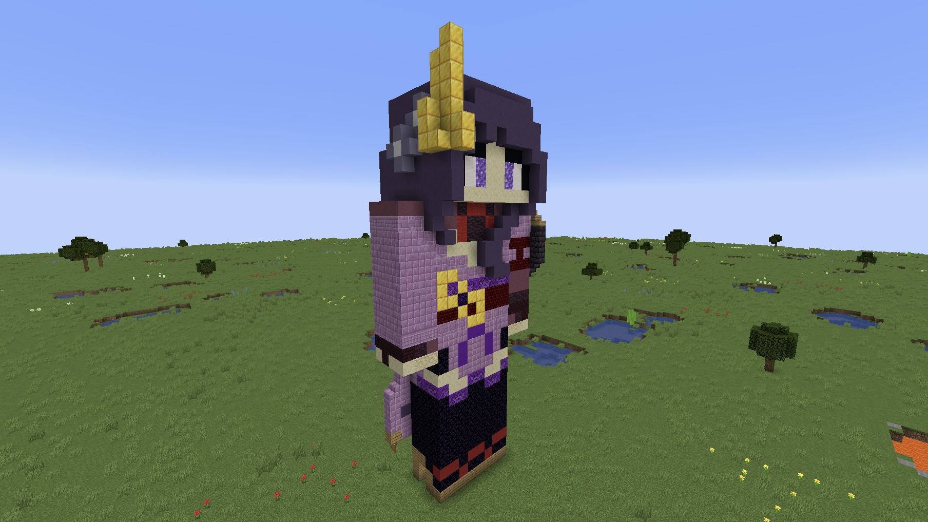 Raiden Shogun Minecraft Player Statue Genshin Impact | HoYoLAB