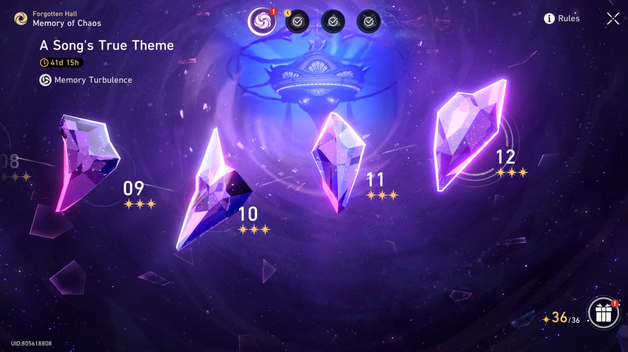 MoC (A Song's True Theme) - 36 star clear 🌟 Honkai: Star Rail | HoYoLAB