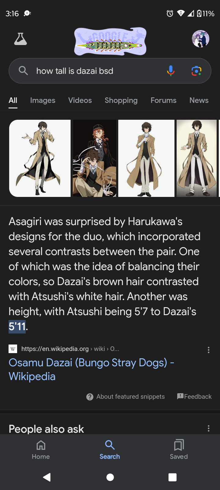 not me being literally dazais height | HoYoLAB