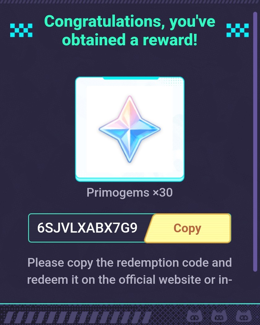 One time 30 primo code Genshin Impact | HoYoLAB