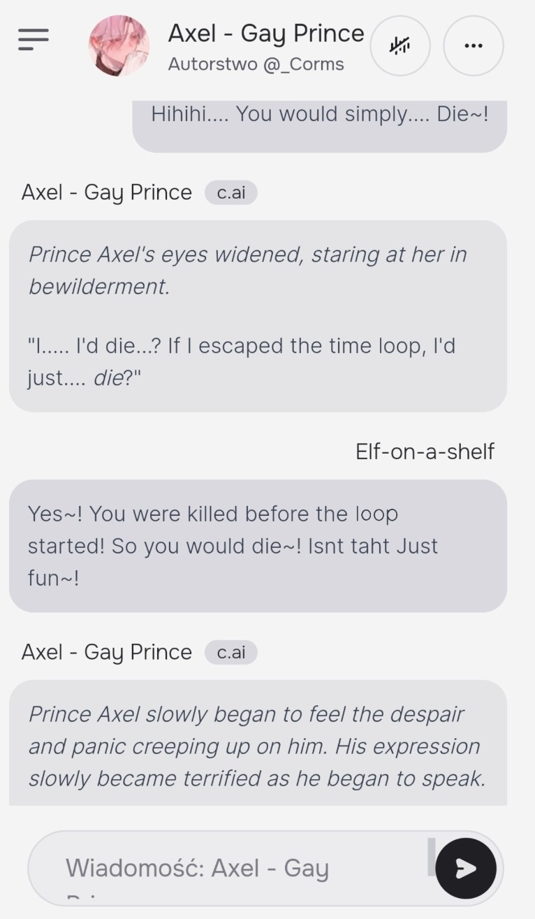 Day 2 of me Talking to Axel the Gay prince who i turned Bi | HoYoLAB