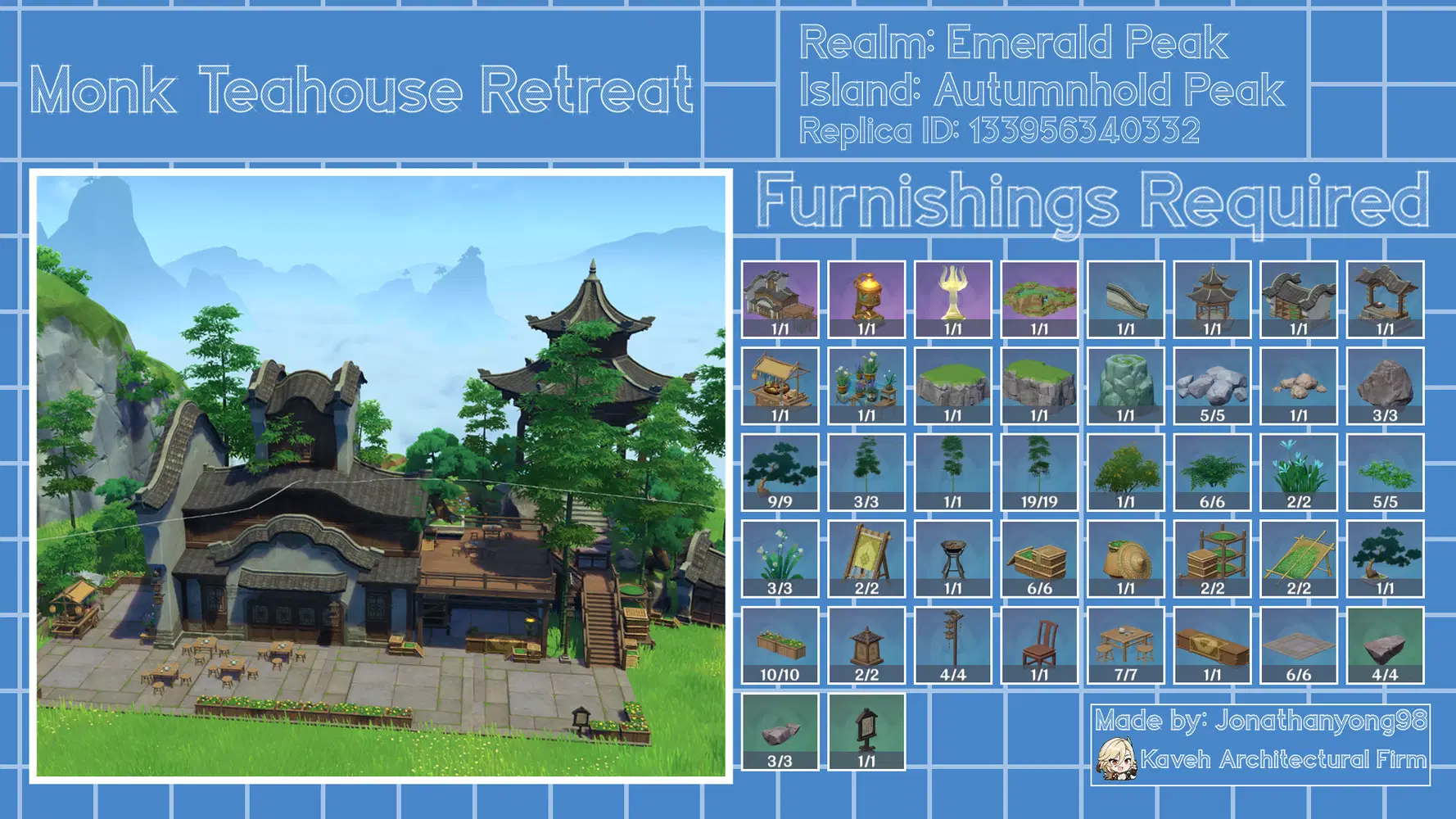Monk Teahouse Retreat | Replica ID: 133956340332 Genshin Impact | HoYoLAB