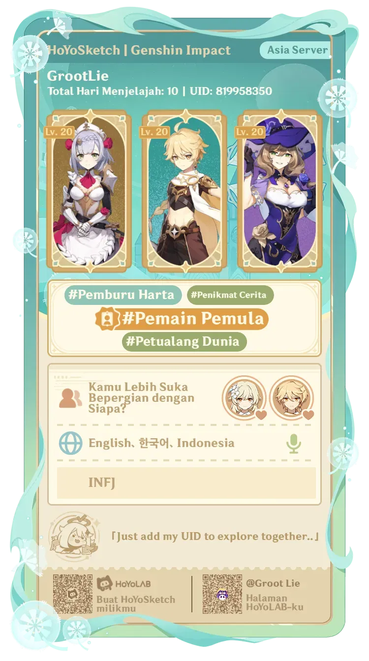 Add my UID please... Genshin Impact | HoYoLAB