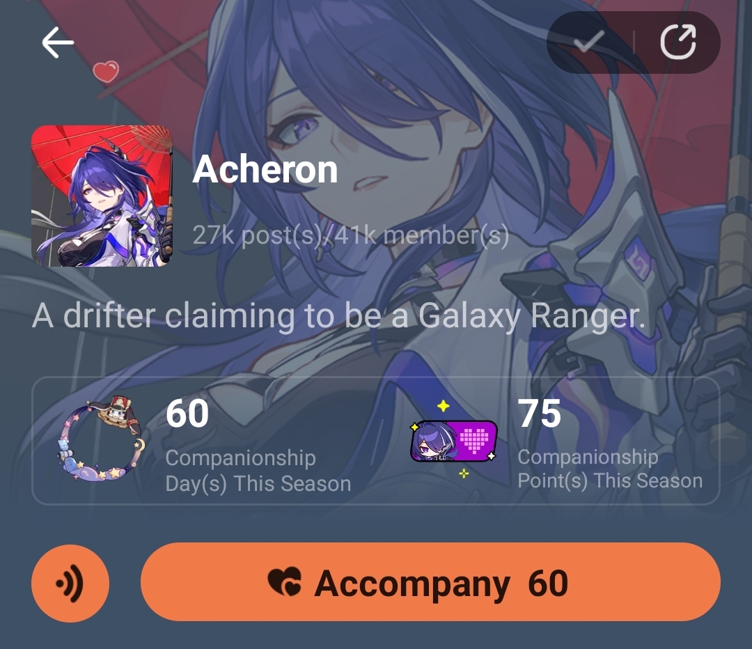 ⚡ Acheron Fan Badge ⚡ Honkai: Star Rail | HoYoLAB