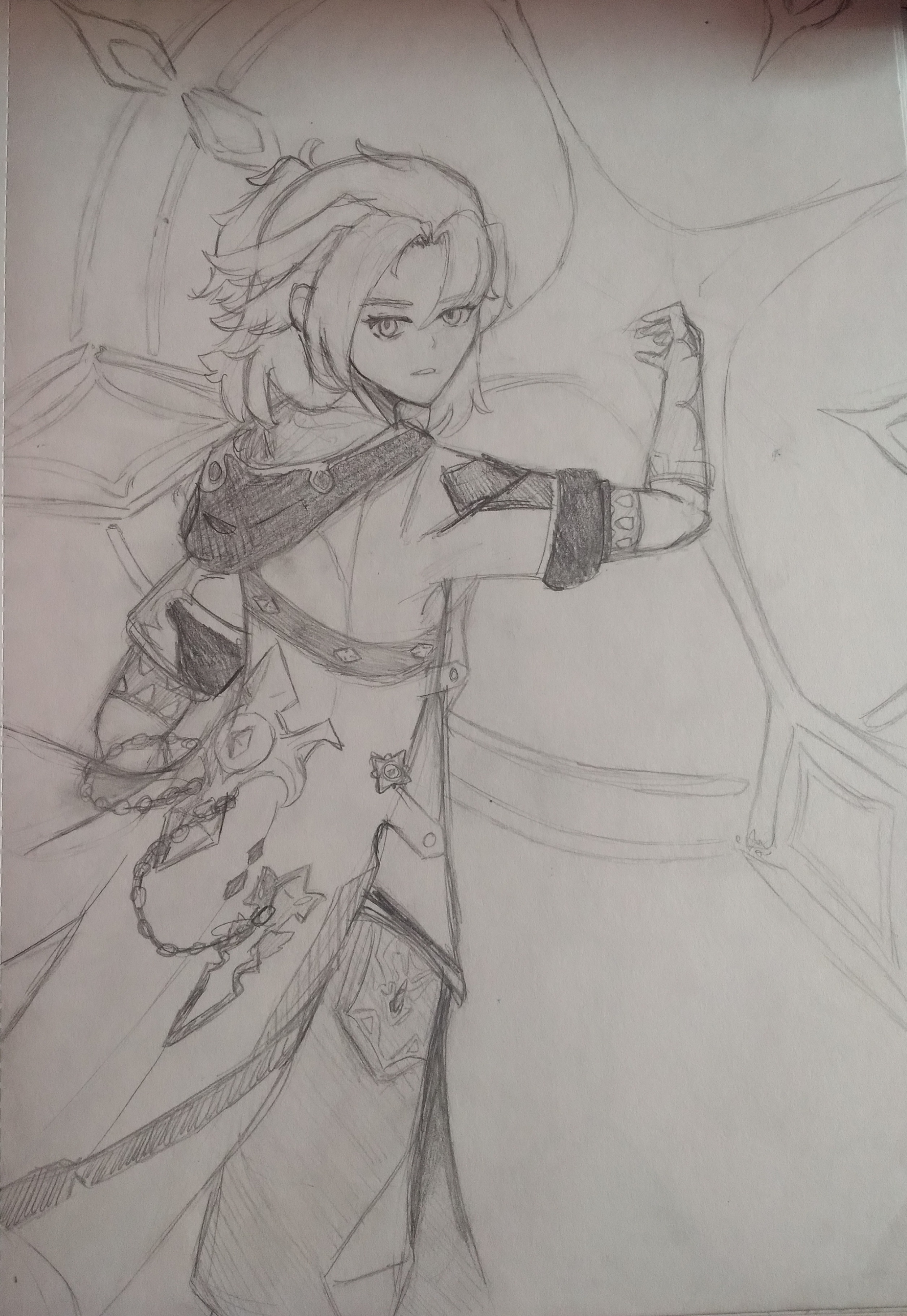 an Albedo drawing I made a few weeks ago Genshin Impact | HoYoLAB