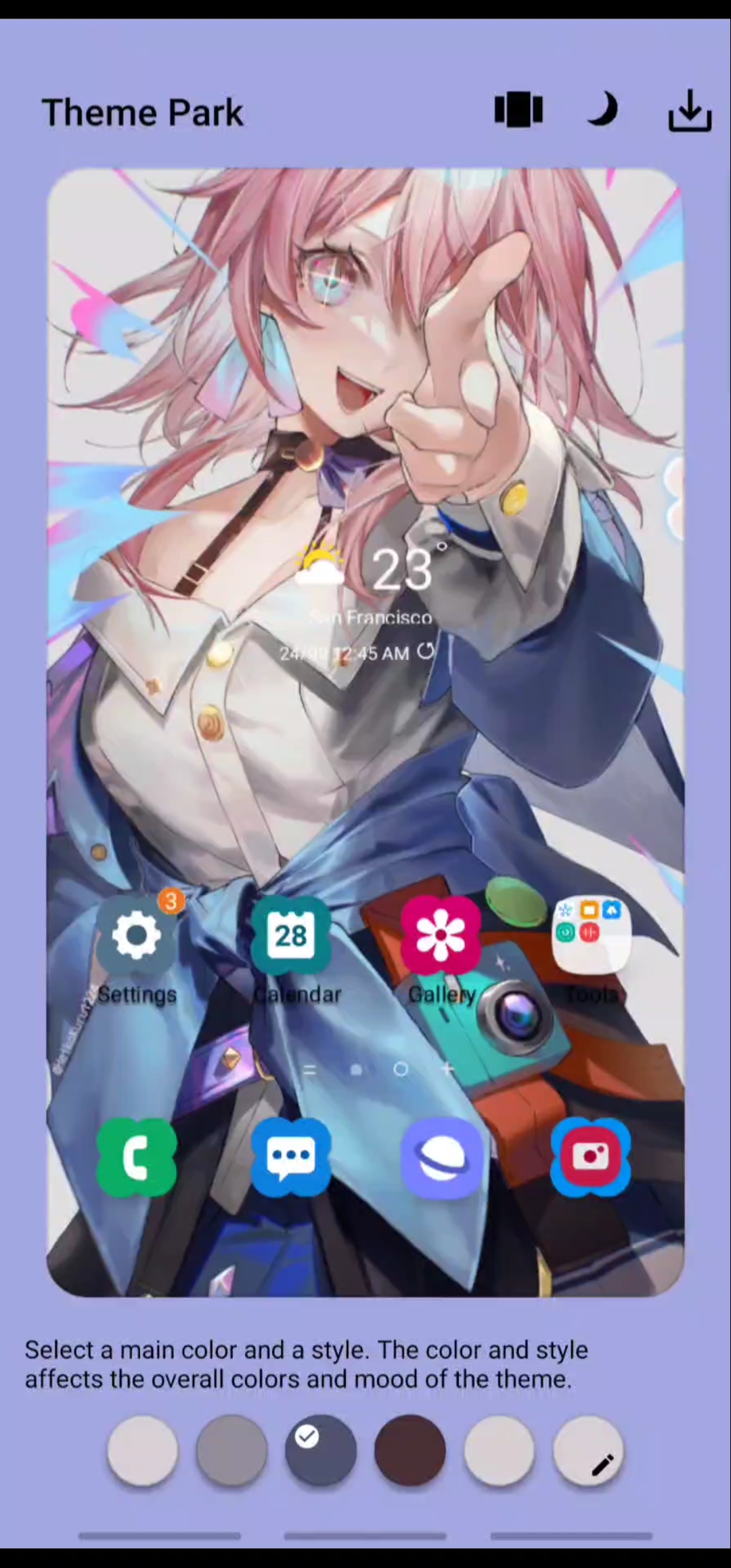 Made a Custom Samsung March 7th Theme w/animated lockscreen wallpaper ...