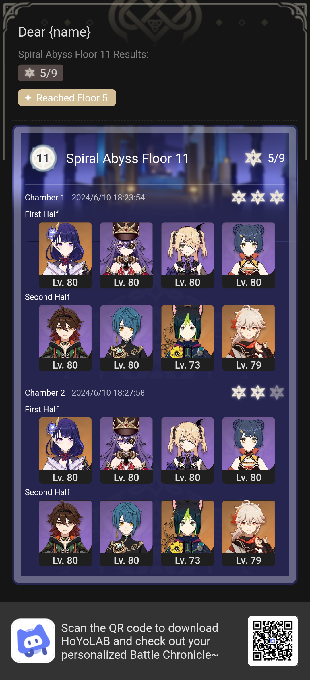 Current Abyss Clear thru 11-1 Genshin Impact | HoYoLAB