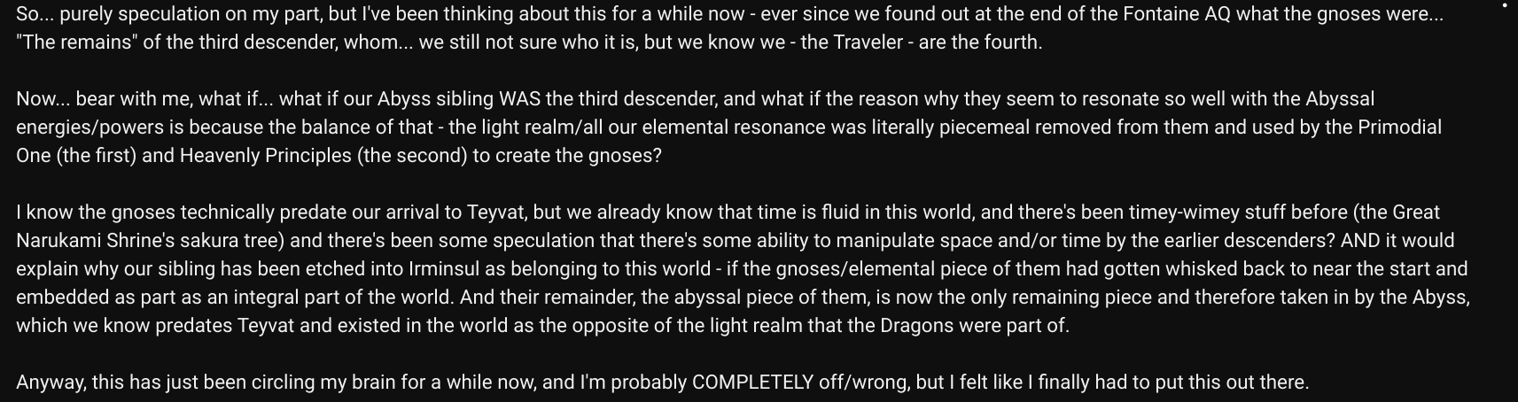 My Lore Speculation (Warning: SPOILERS for all of Fontaine INCLUDING ...