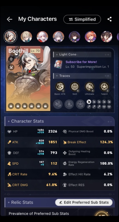 please help my boothill build Honkai: Star Rail | HoYoLAB