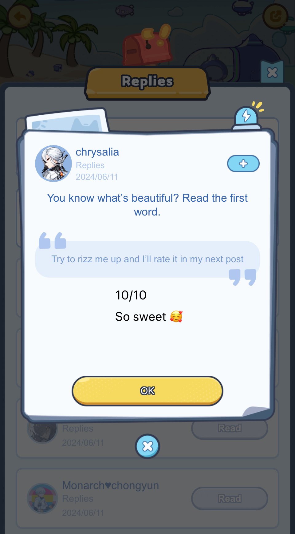 Rating some pick up lines (rizz) i got from mibottle 😂 (Pt 1) Genshin ...