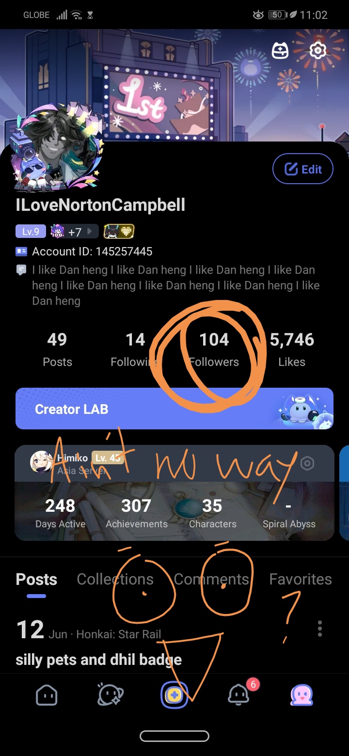 AYYYYYY 104 FOLLOWERS | HoYoLAB