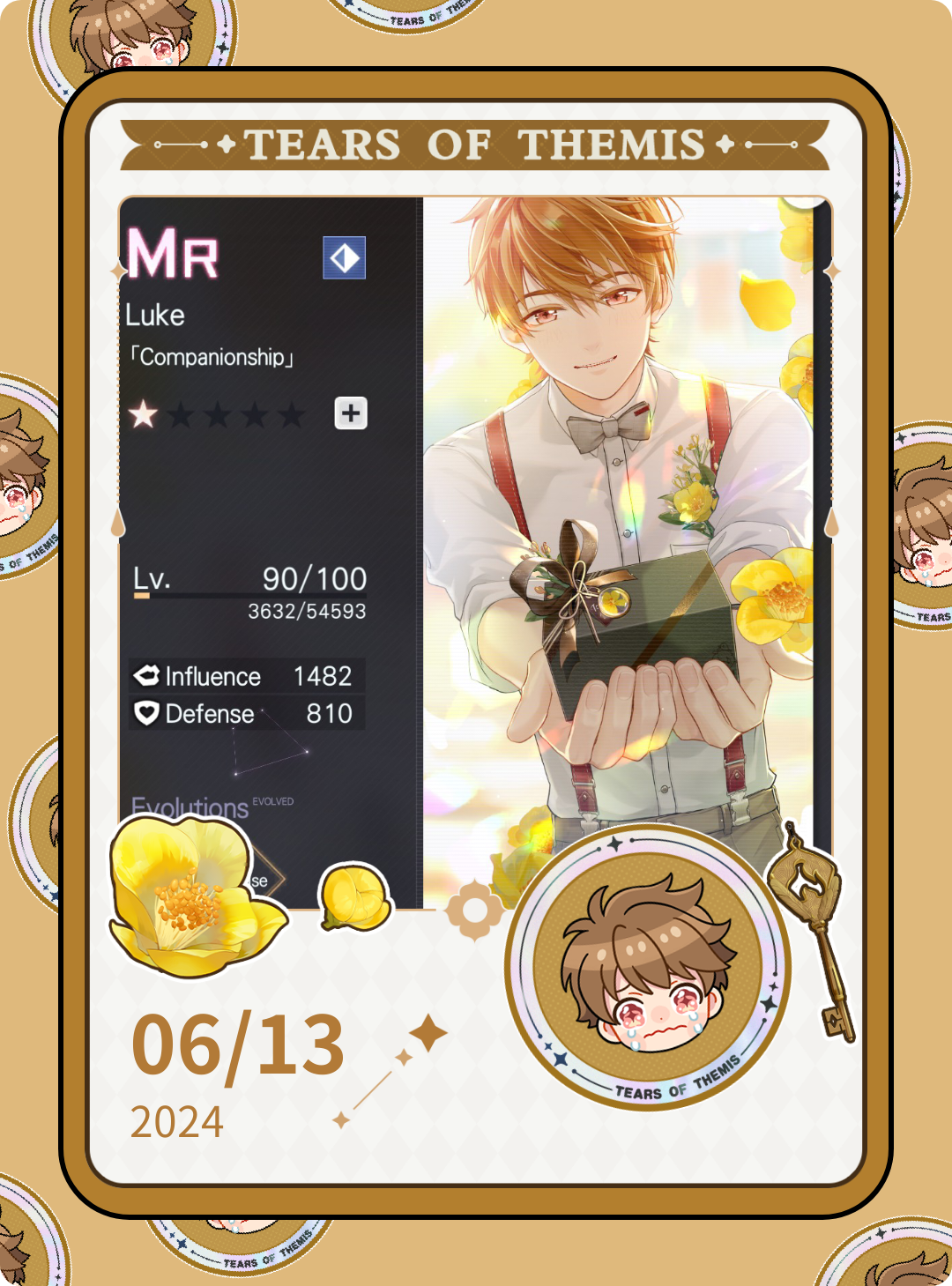 06/13 Diary - MR Luke card Tears of Themis | HoYoLAB