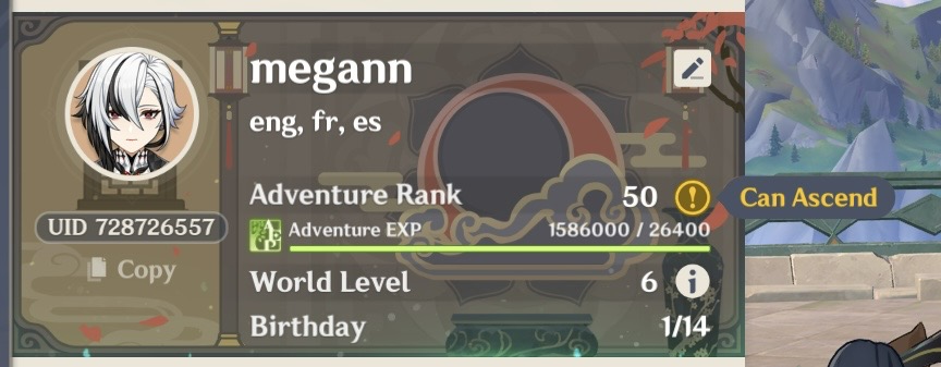 I just reached the adventure rank XP cap Genshin Impact | HoYoLAB