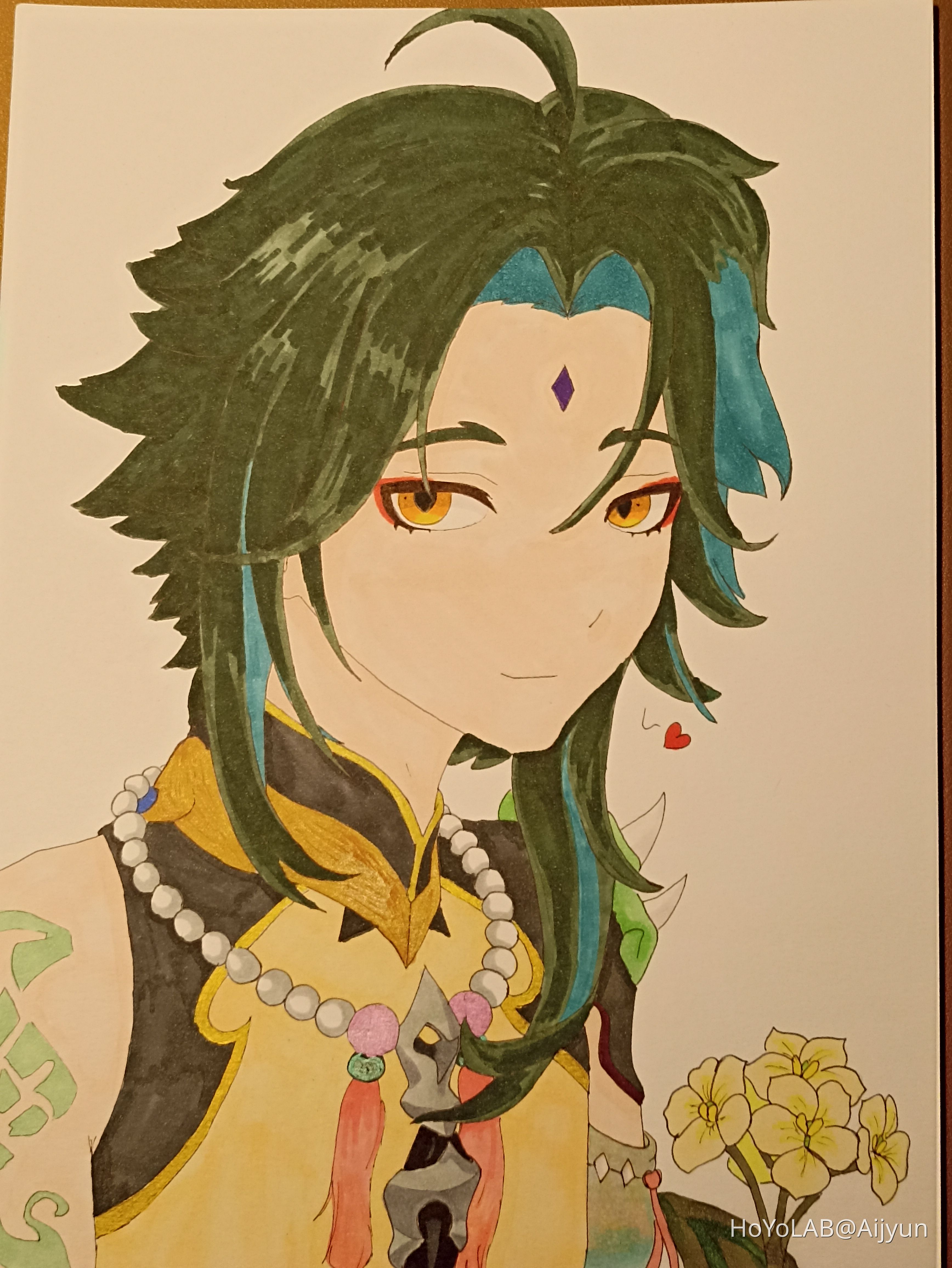 I drew Xiao for my friend ! Genshin Impact | HoYoLAB