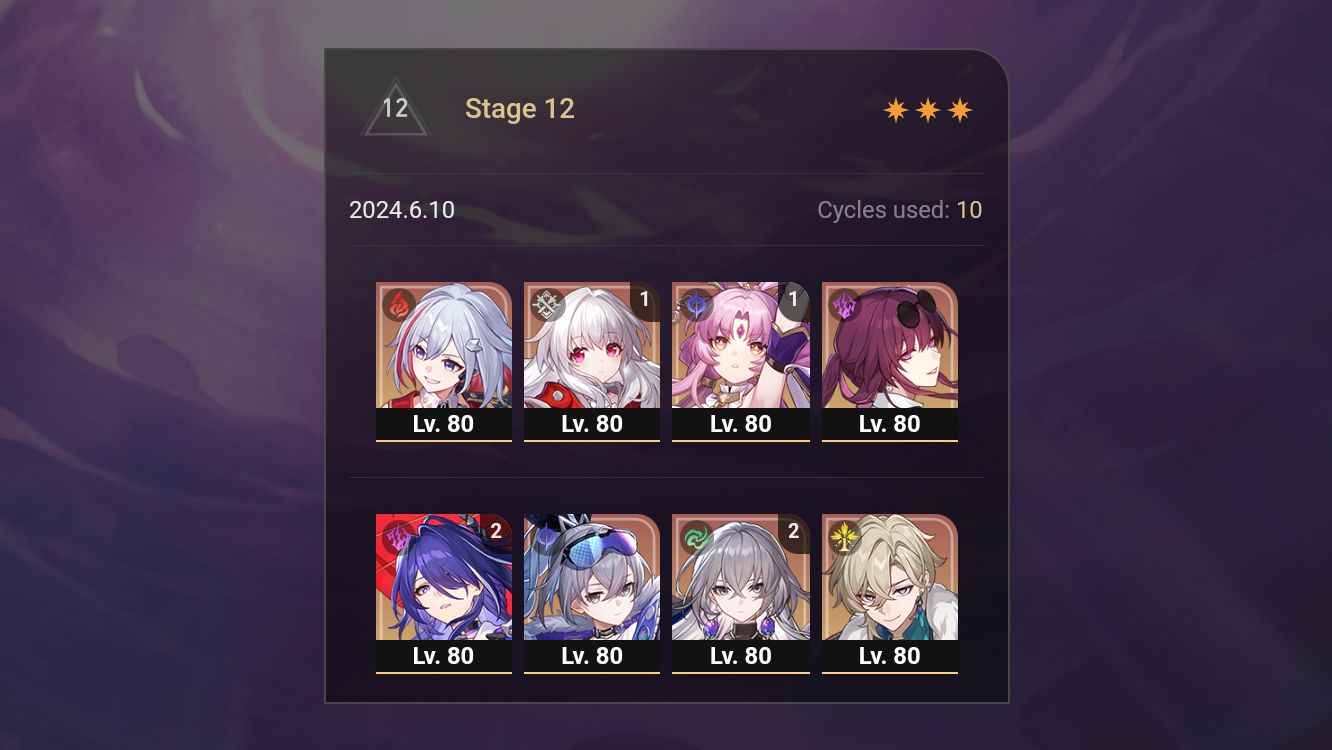 Full Auto 3* MoC F12 Honkai: Star Rail | HoYoLAB